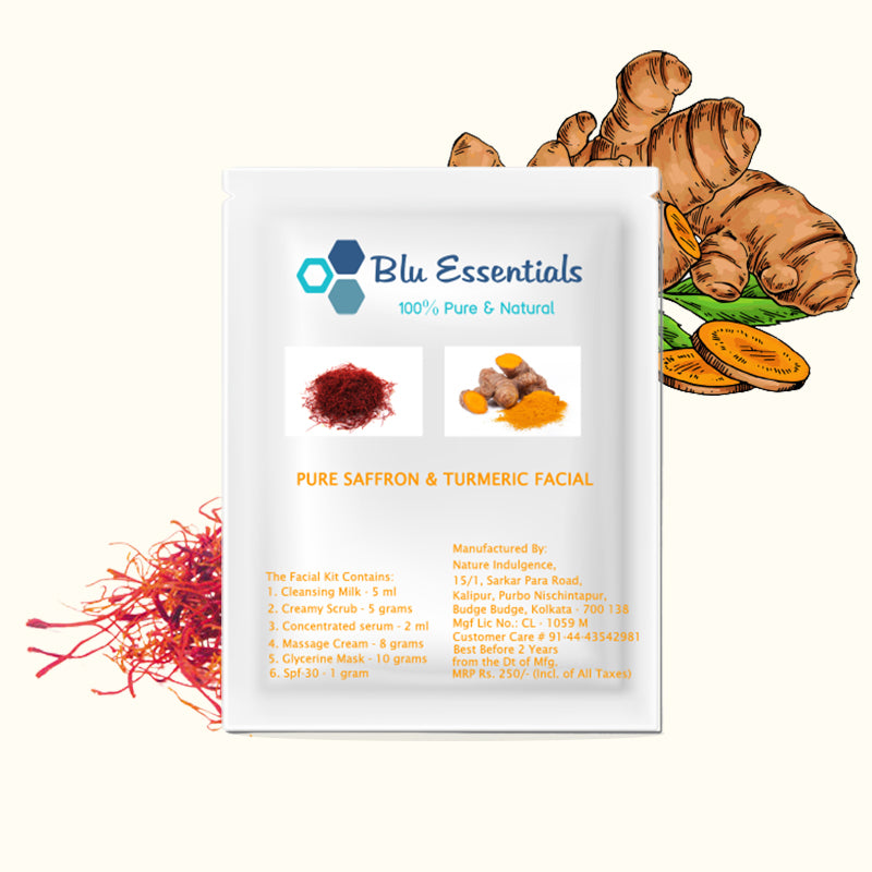 Saffron & Turmeric Facial Kit – Blu Essentials
